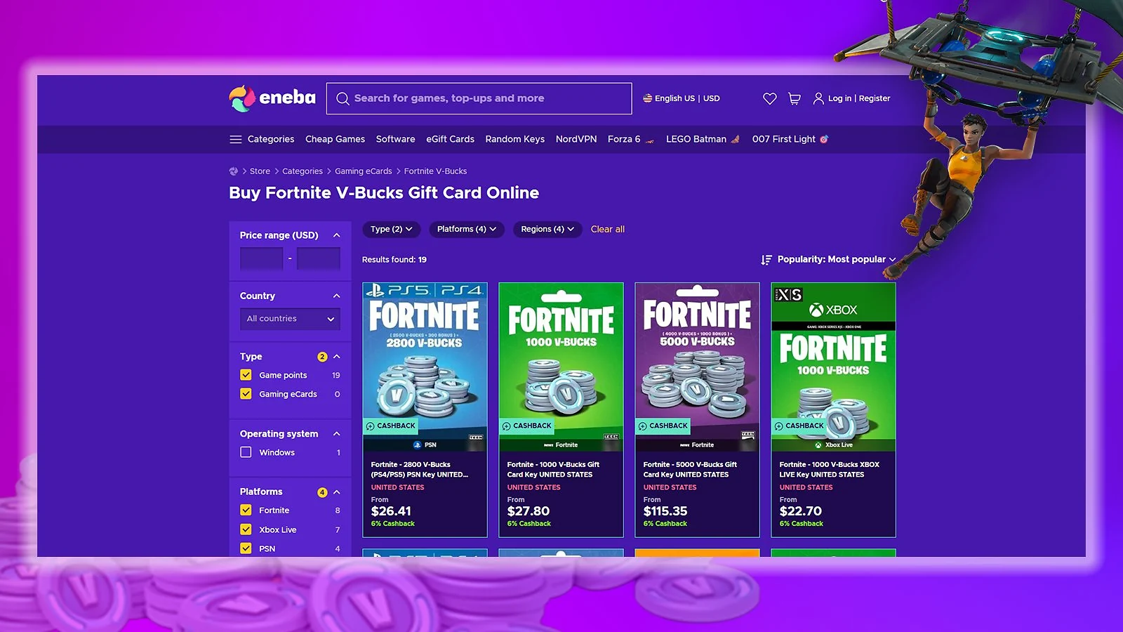 Best Sites to Buy V-Bucks Online 2026 | Eneba Hub